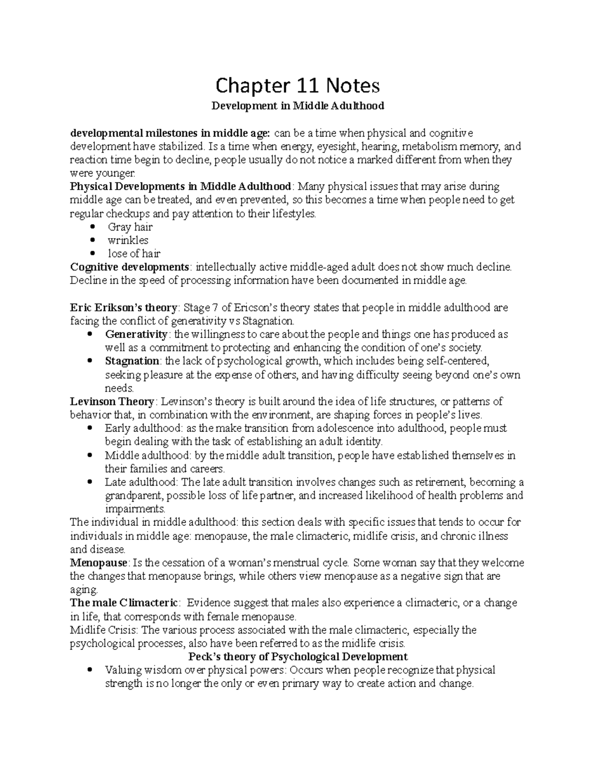 Chapter 11 Notes - human behavior in the social environment - Chapter ...