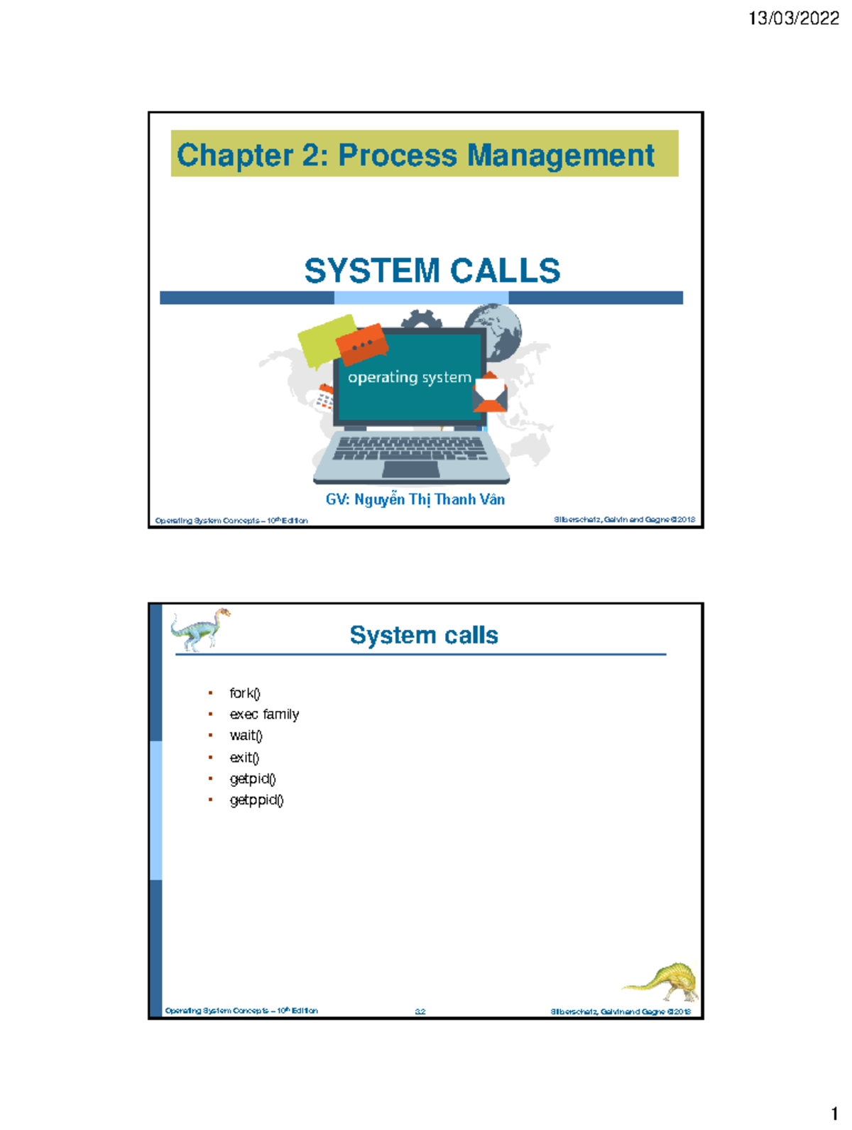 2 - ................ - Operating System Concepts – 10 th Edition ...
