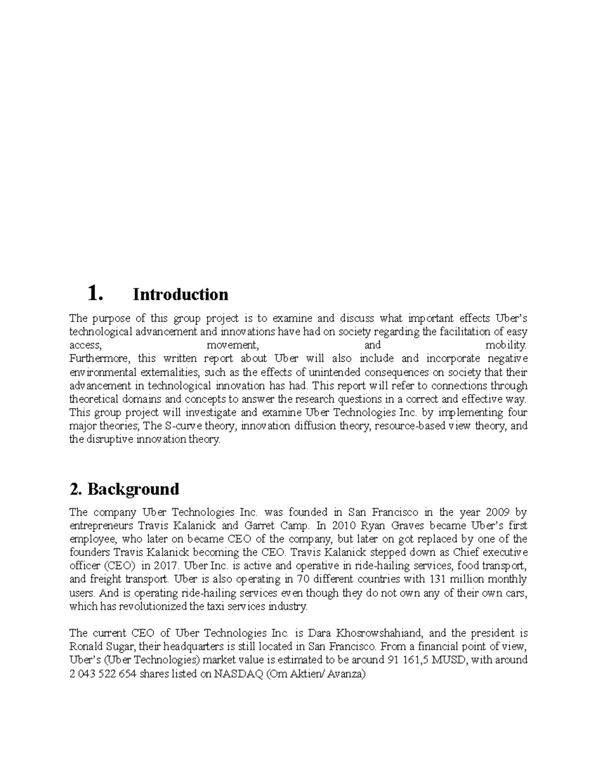 Grupparbete strategy - 1. Introduction The purpose of this group ...