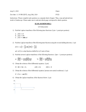 Homework 7-sol - IE 474 - Homework 7 - Solution Problem 1 Figure 1: Simplified Circuit Part a In ...