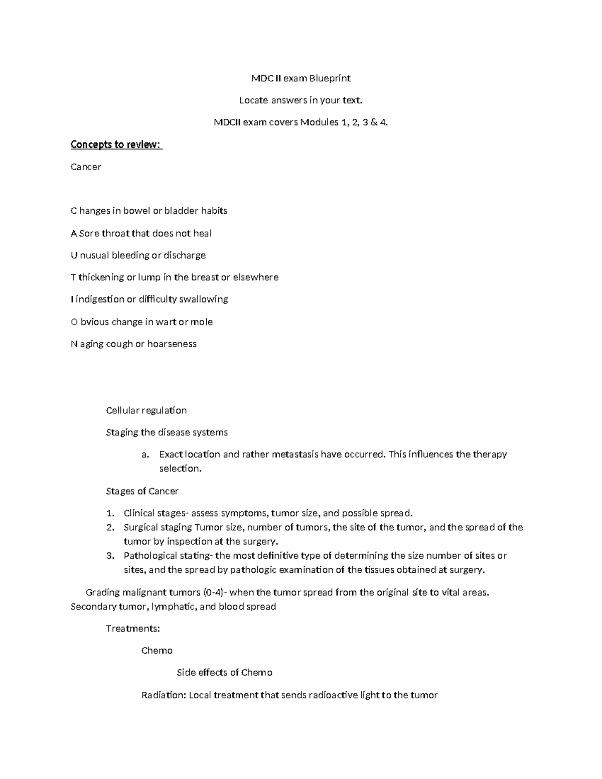 MDC 2 exam 1 study guide - MDC II exam Blueprint Locate answers in your text. MDCII exam covers ...