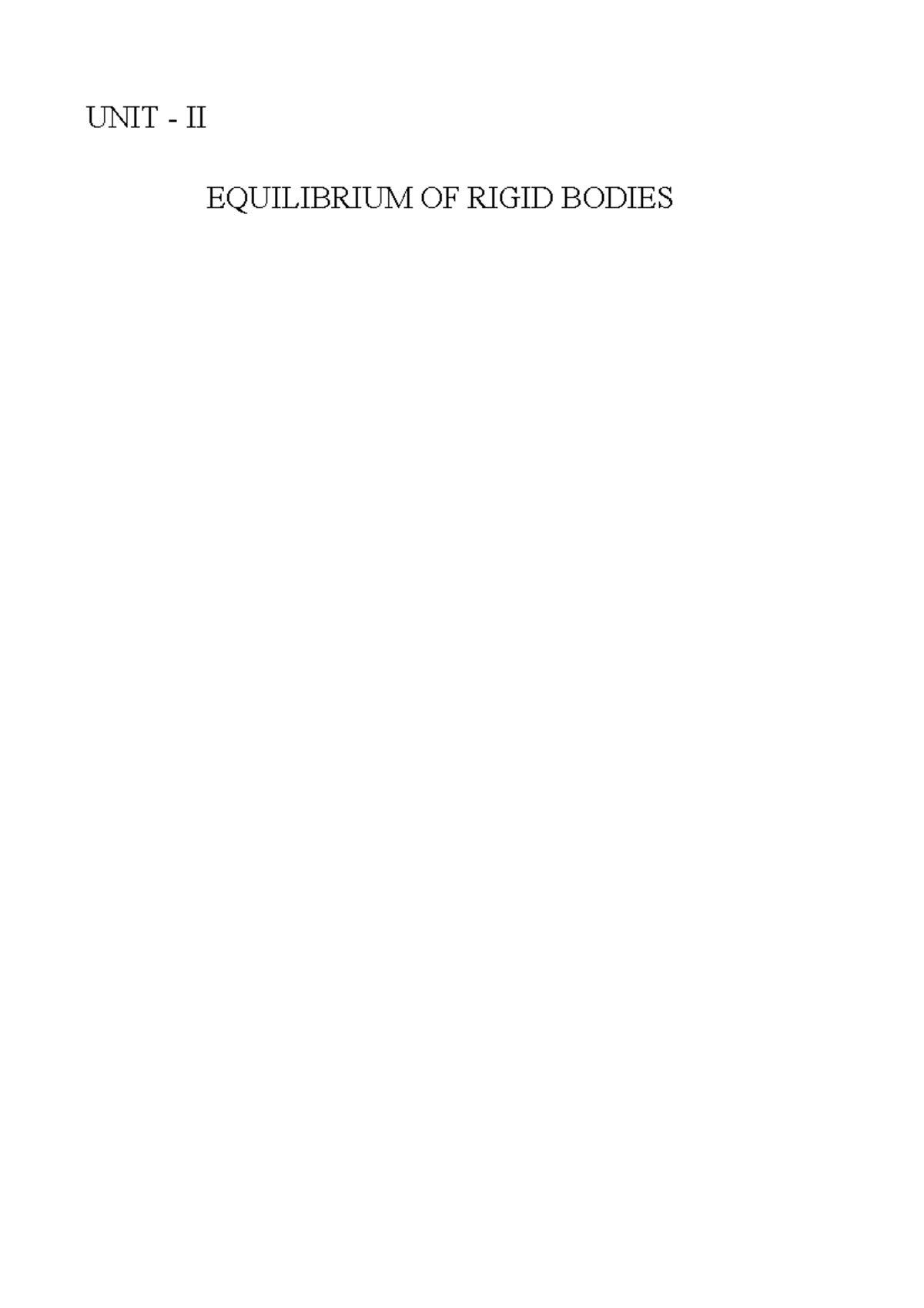 EM Unit II notes - Engineering Mechanics - Studocu