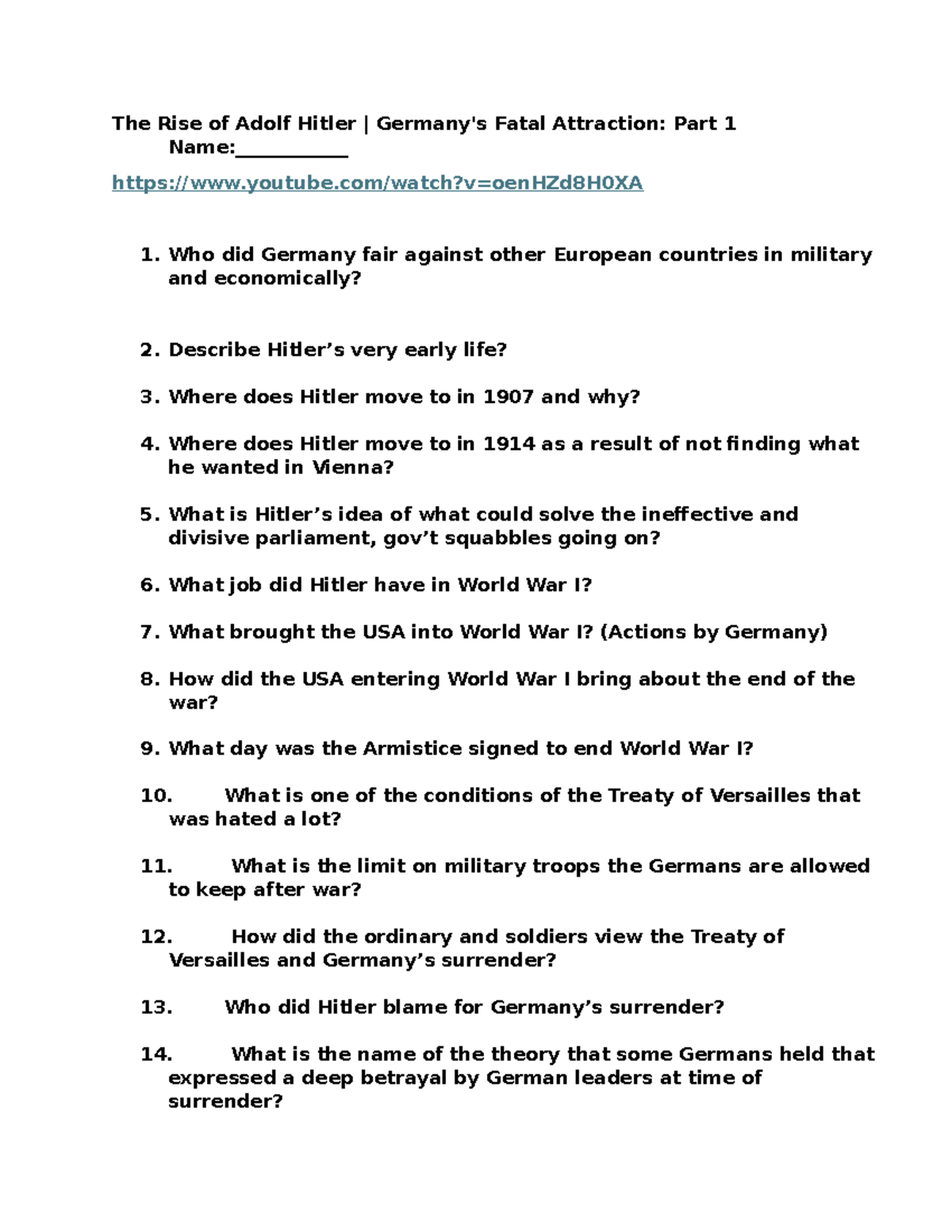 The Rise of Adolf Hitler part 1 - The Rise of Adolf Hitler | Germany's ...