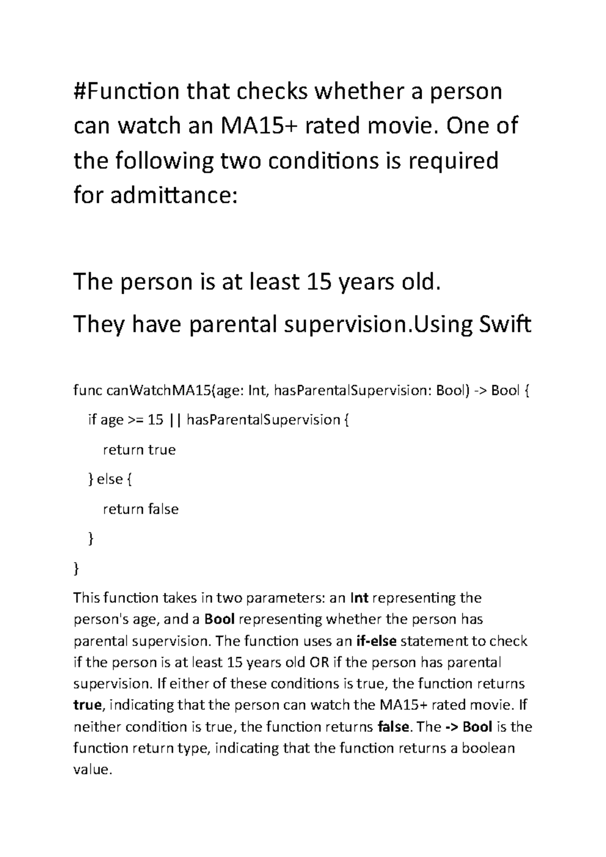 Person can watch an MA15 using Swift - #Function that checks whether a ...