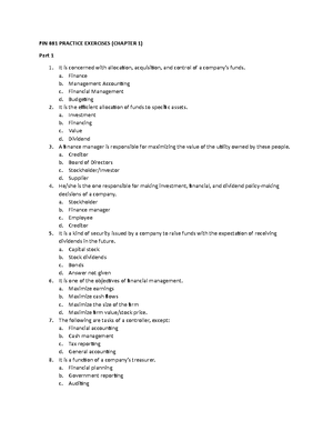 Strategic management - practical exercises (chapter 2) - Exercises ...