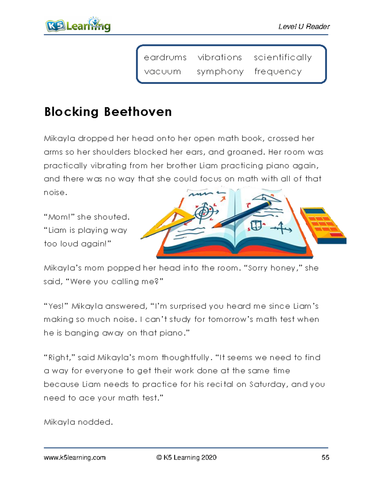 Level u childrens story - Blocking Beethoven Mikayla dropped her head ...