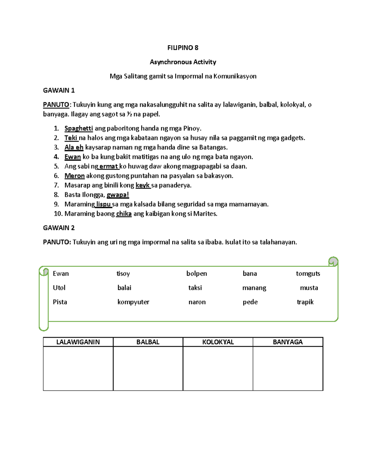 Asynchronous Class - nmbgh - FILIPINO 8 Asynchronous Activity Mga ... Asynchronous Class - nmbgh - FILIPINO 8 Asynchronous Activity Mga ...