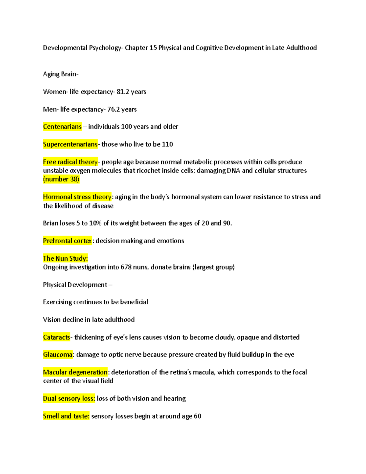 Developmental Psy 15 - Mrs. Shiver's class! - Developmental Psychology ...