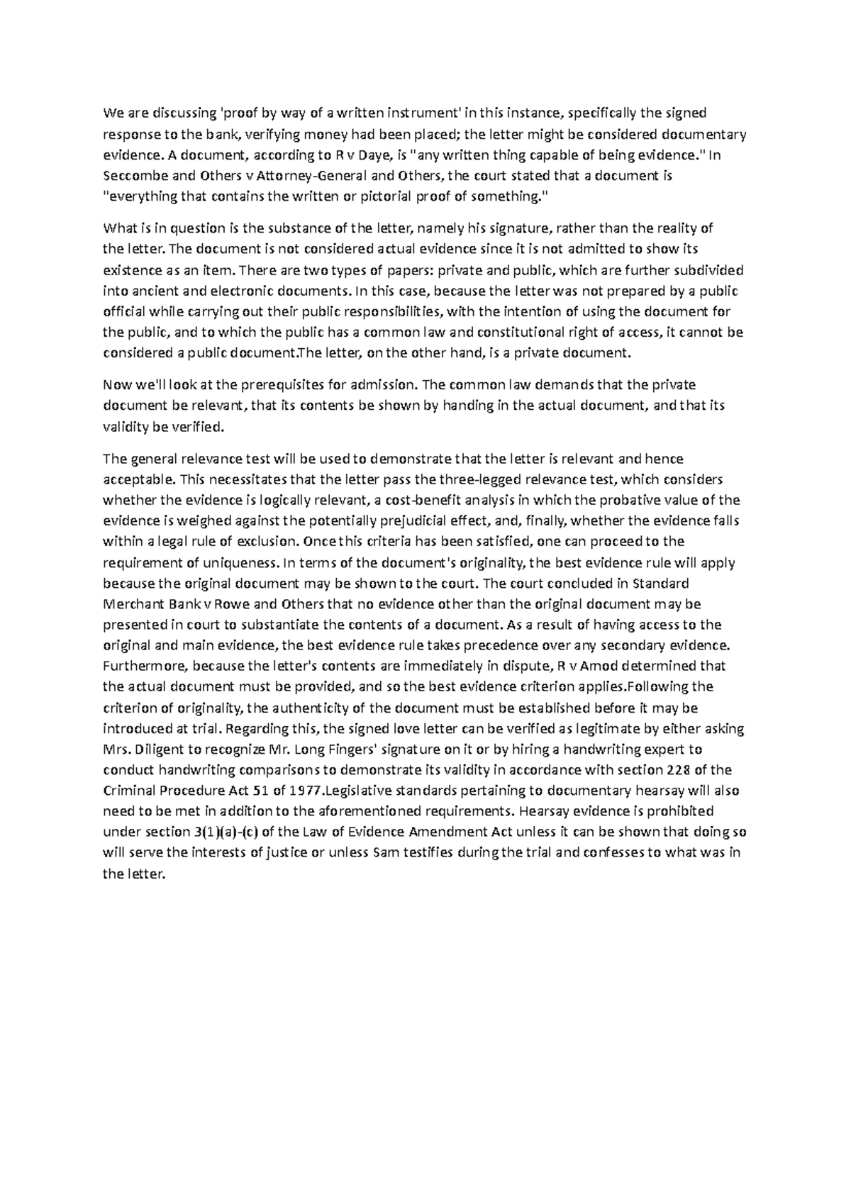 We are discussing - ATTEMPT AT EVIDENCE EXAM - We are discussing 'proof ...