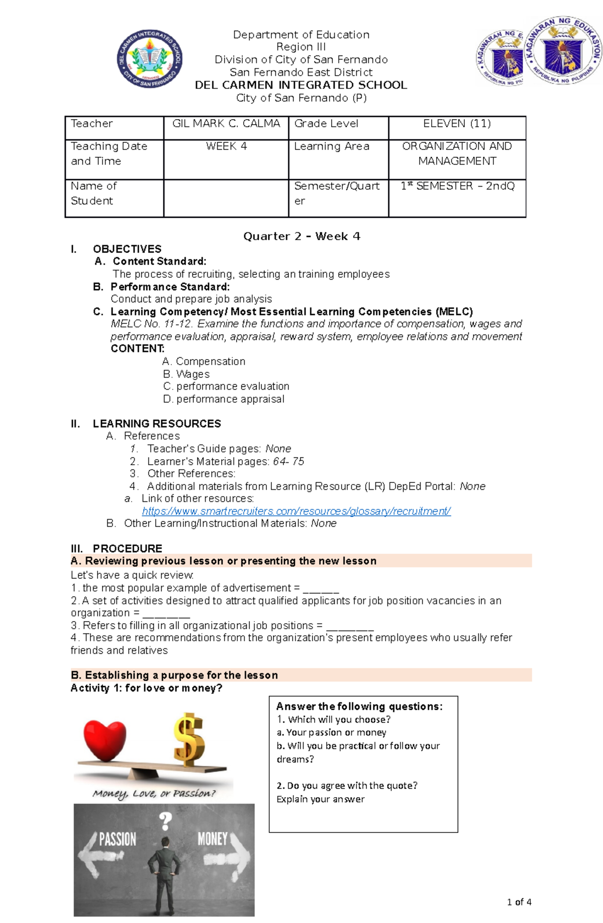Edited Orgman 2ND WEEK4 - Department of Education Region III Division ...