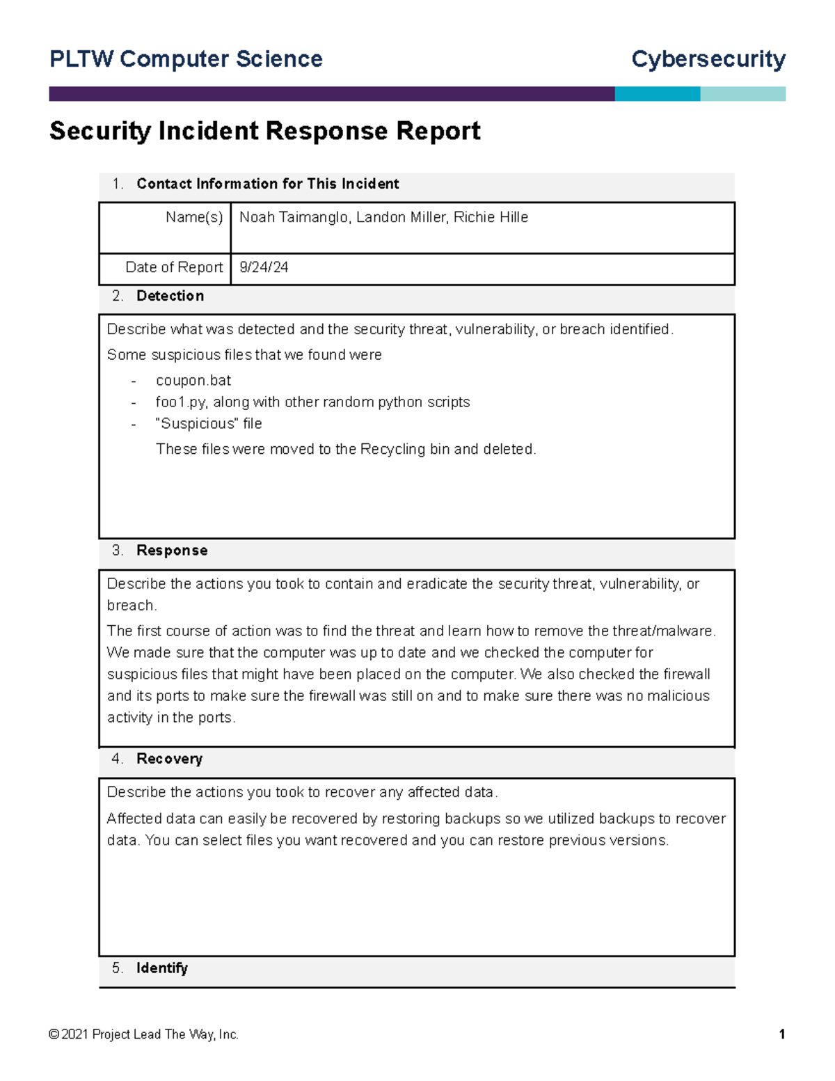 1.31widiwjdijwidjwijdi - PLTW Computer Science Cybersecurity Security ...