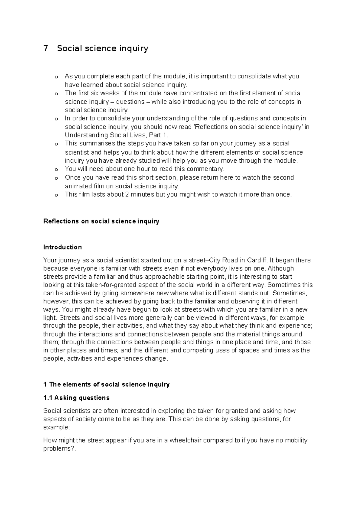 DD102 week 5 - 7 social science inquiry part 1 - 7 Social science ...