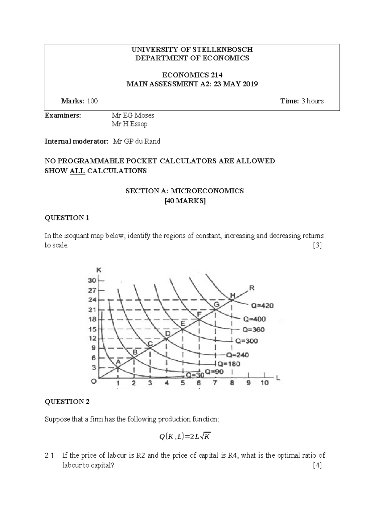 214 A2 - 23 May 2019 - UNIVERSITY OF STELLENBOSCH DEPARTMENT OF ...