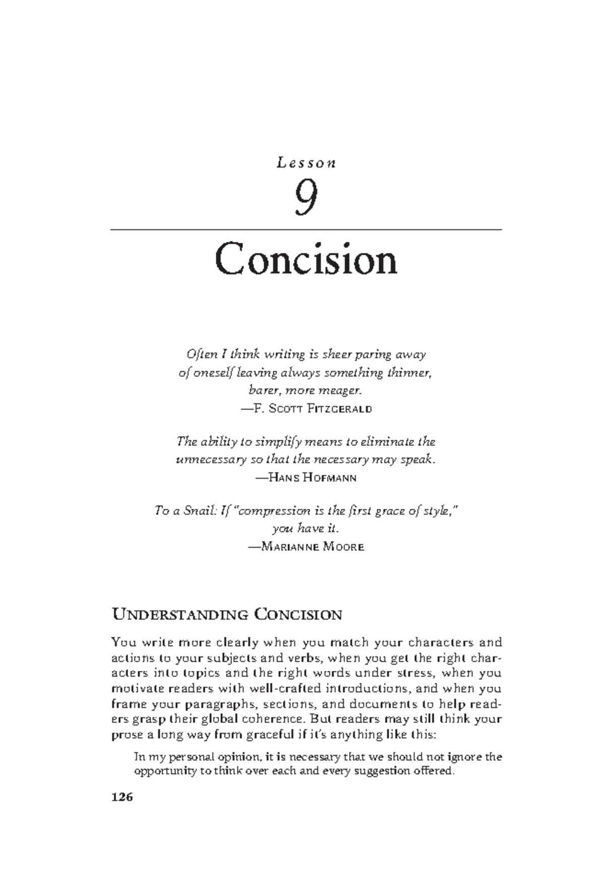 Williams Bizup Lesson 9 Concision pp 126-142 - 126 ####### Often I ...