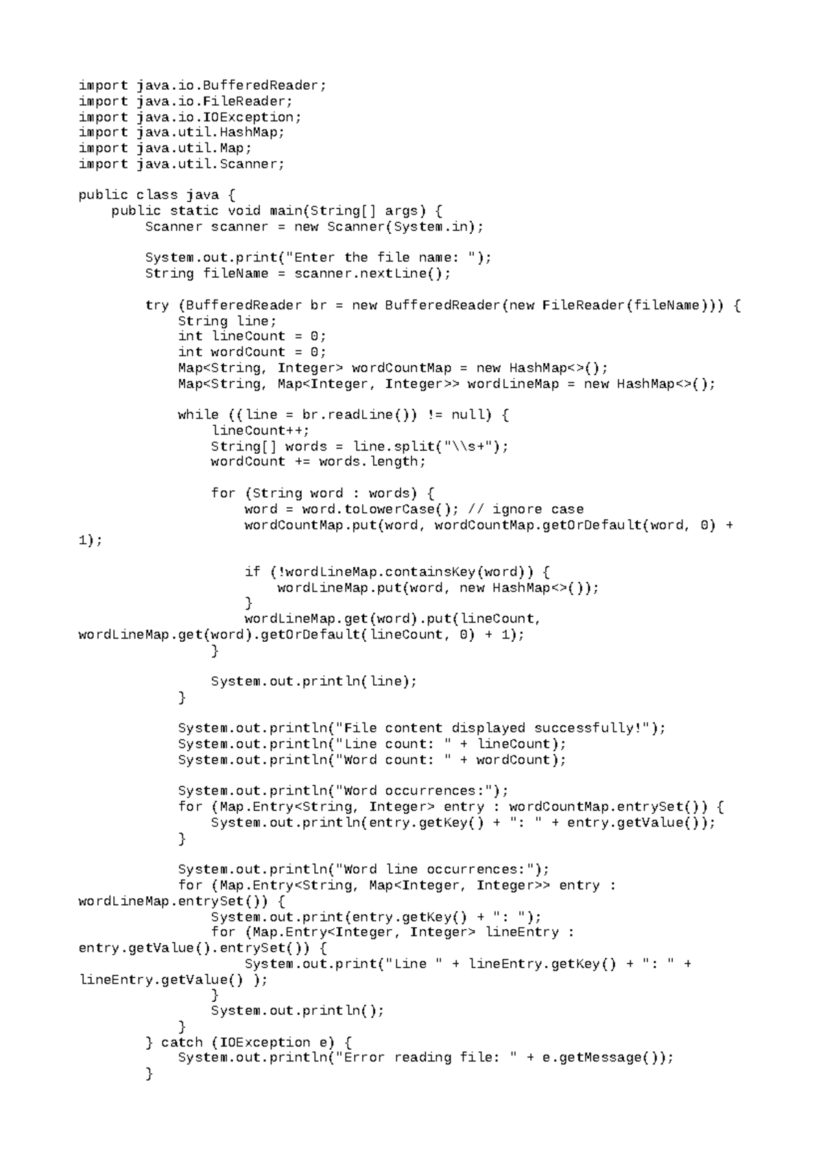 Java - this is program related to file handling - import java.io; import java.io; import java.io ...