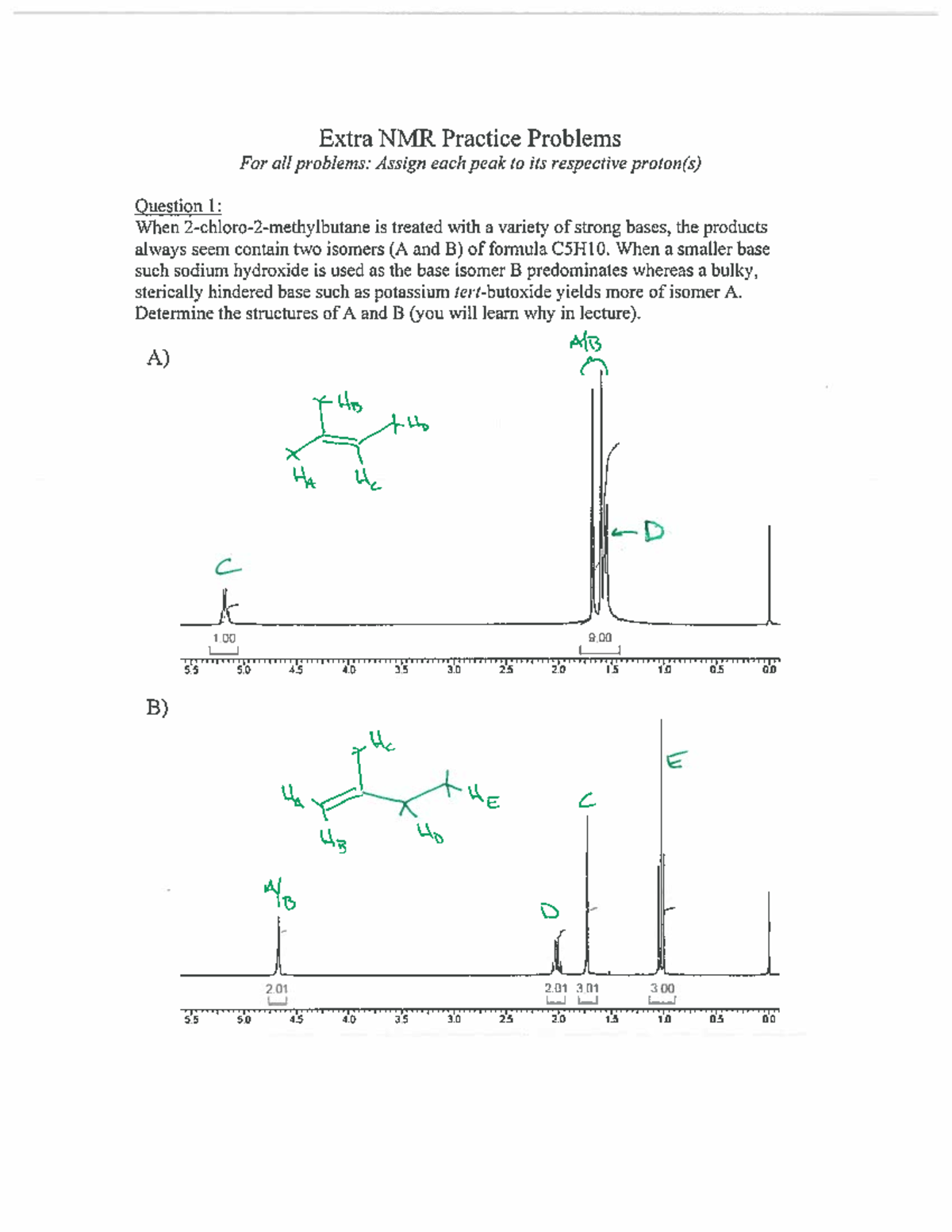 Extra NMR-KEY - Organic Chemistry Fall 2018 Book: L.G. Wade and J. W ...