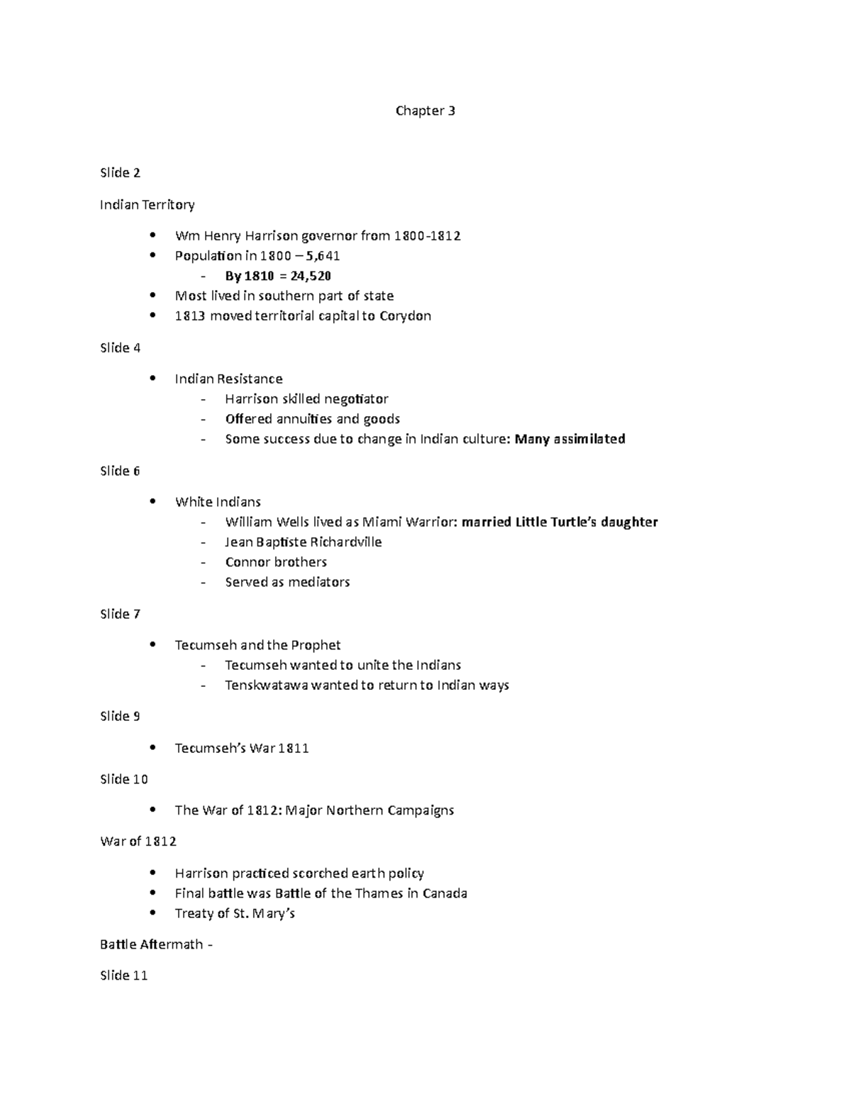 Chapter 3 - Chapter 3 Slide 2 Indian Territory Wm Henry Harrison ...