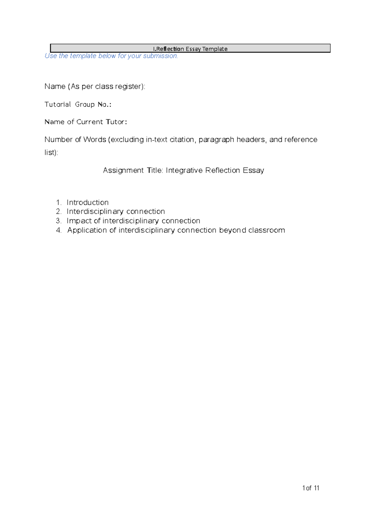 CC0005 Submission Format-converted - 1of 11 I Essay Template Use the ...