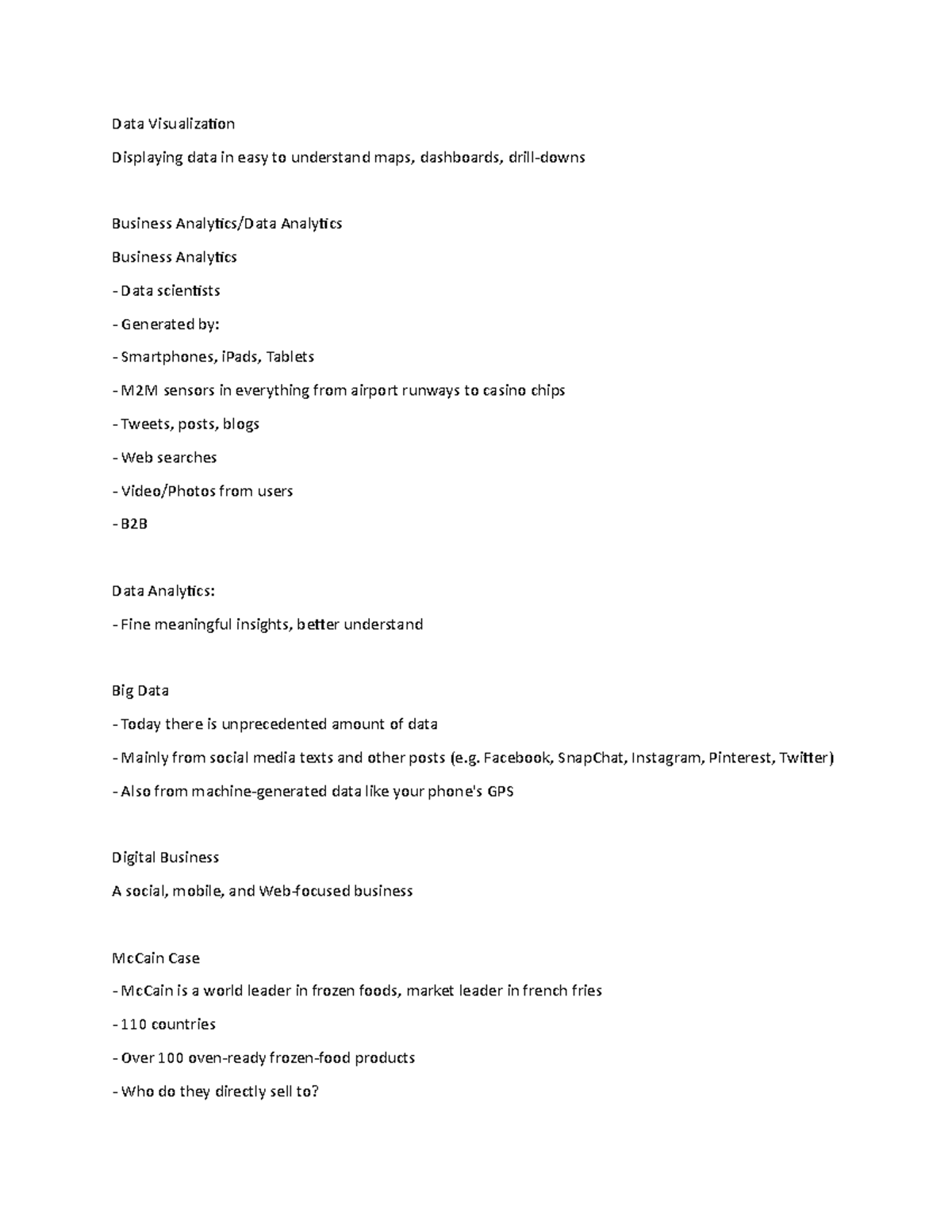 Management Info Systems ISM 6021 lecture notes 5 - Data Visualization ...