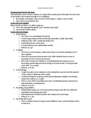Life Cycle Stages Across Time - Lecture note Week 5 - Topics ...