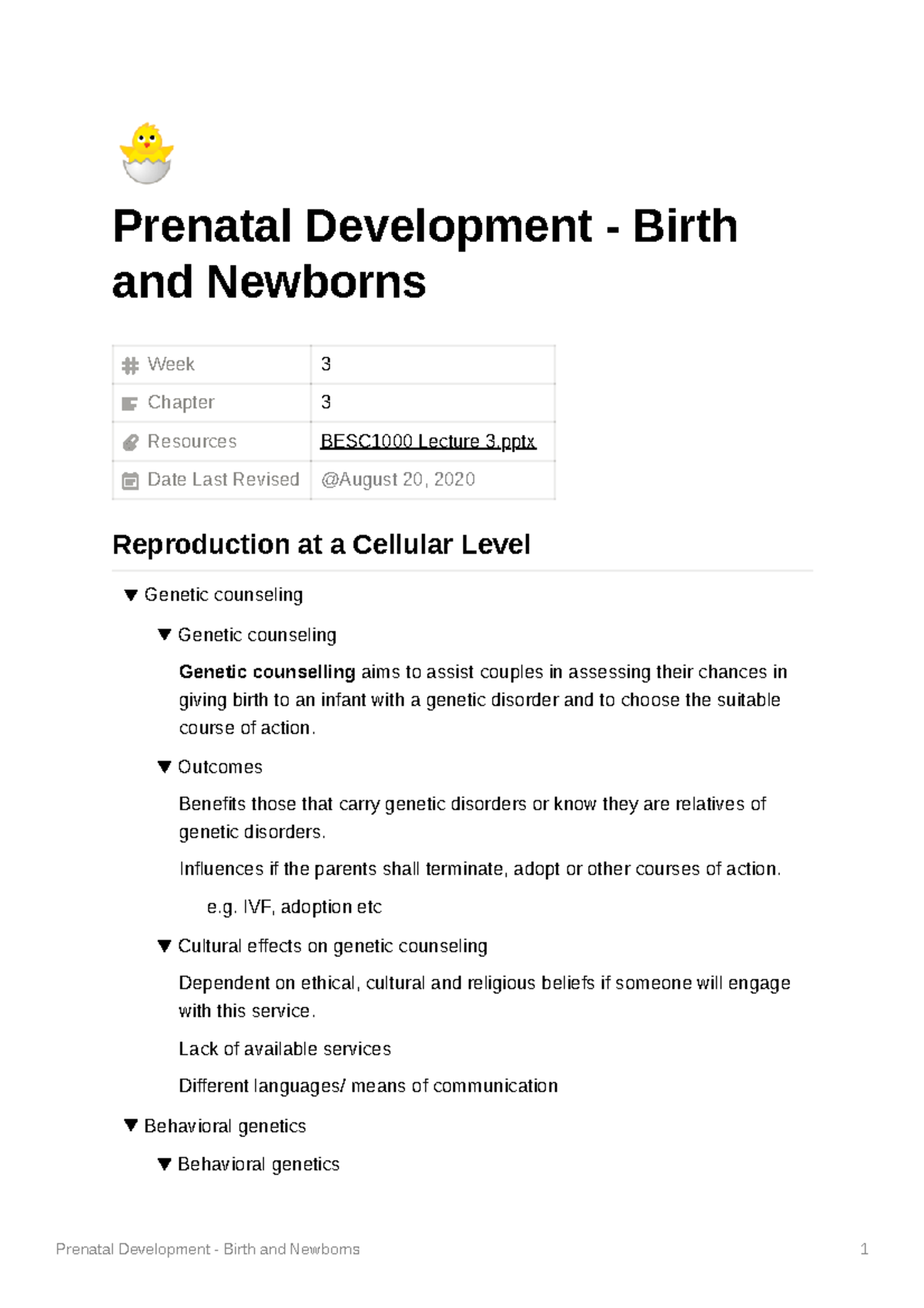 Prenatal Development - Birth and Newborns - 🐣 Prenatal Development ...
