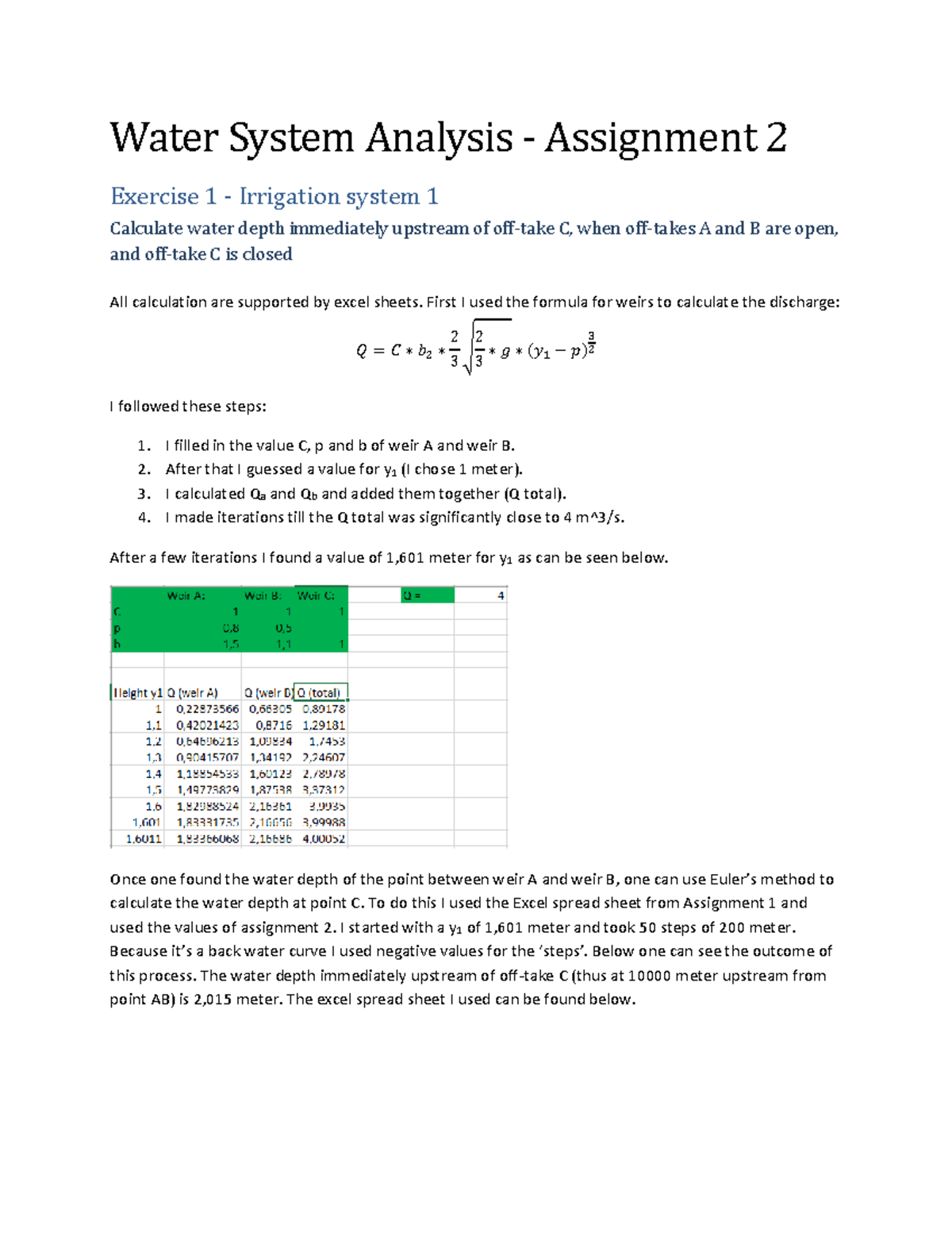 Assignment 2 - Water System Analysis - Warning: TT: undefined function: 32 Warning: TT ...