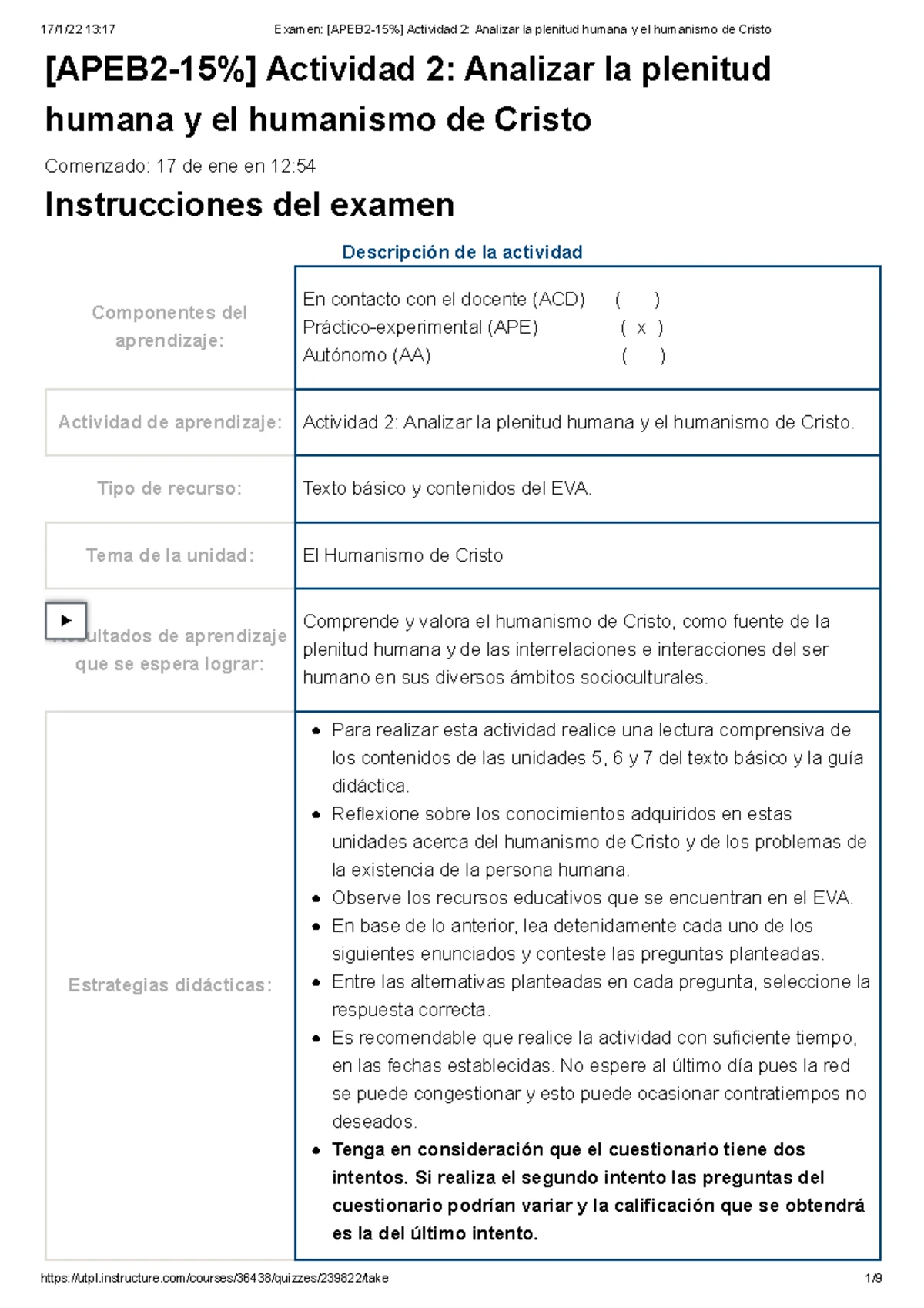 Examen [APEB 1-30%] Actividad Analizar los principales argumentos ...