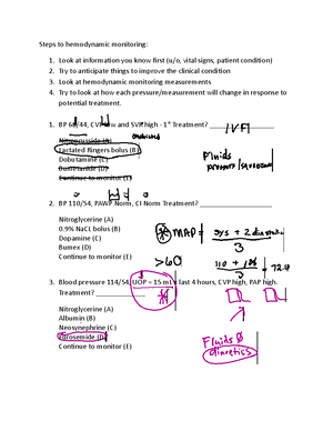 2-Hemodynamic Monitoring Worksheet-simplified-student - Hemodynamic ...