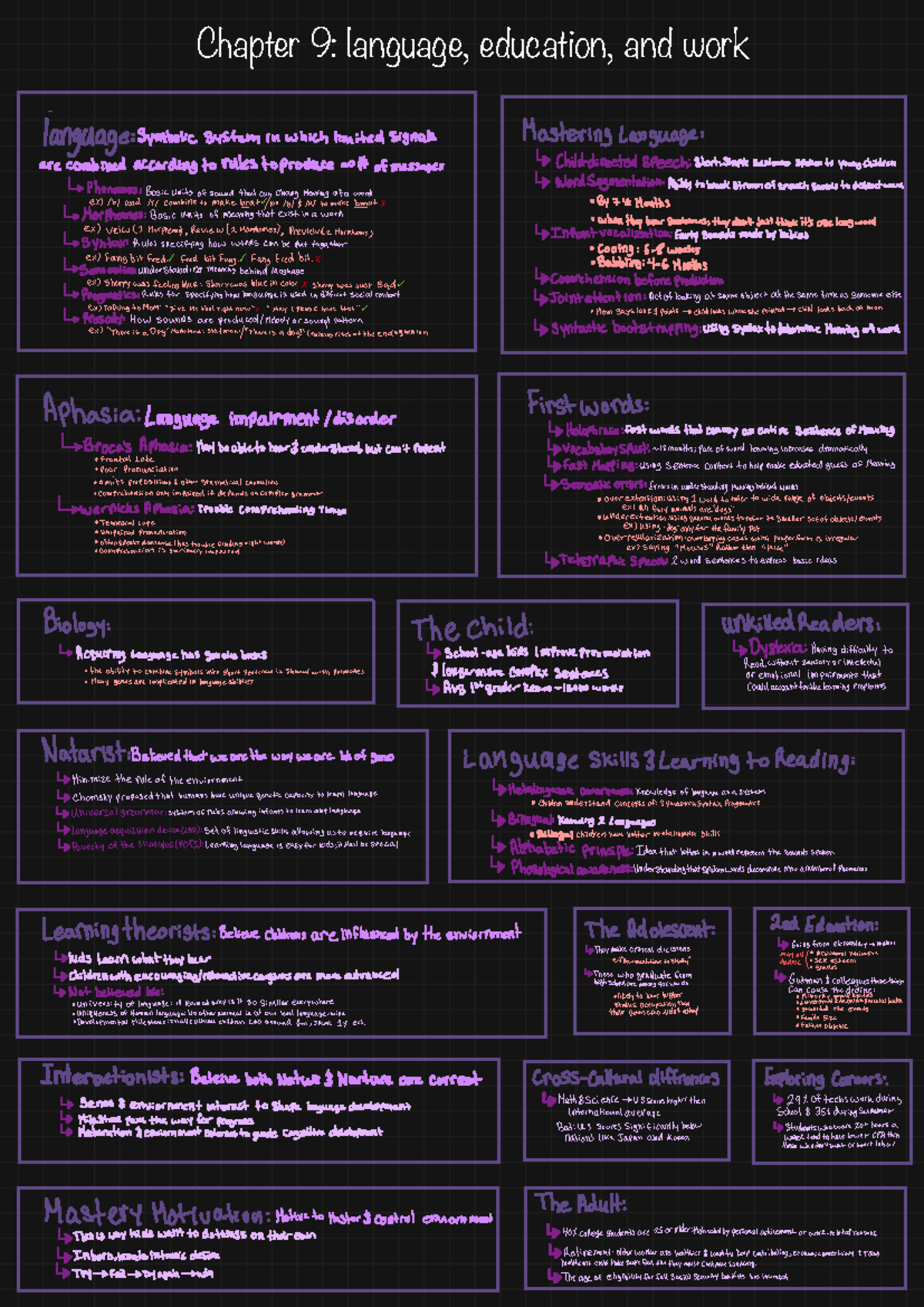 Chapter 9 Study Guide - Chapter 9: language, education, and work ...