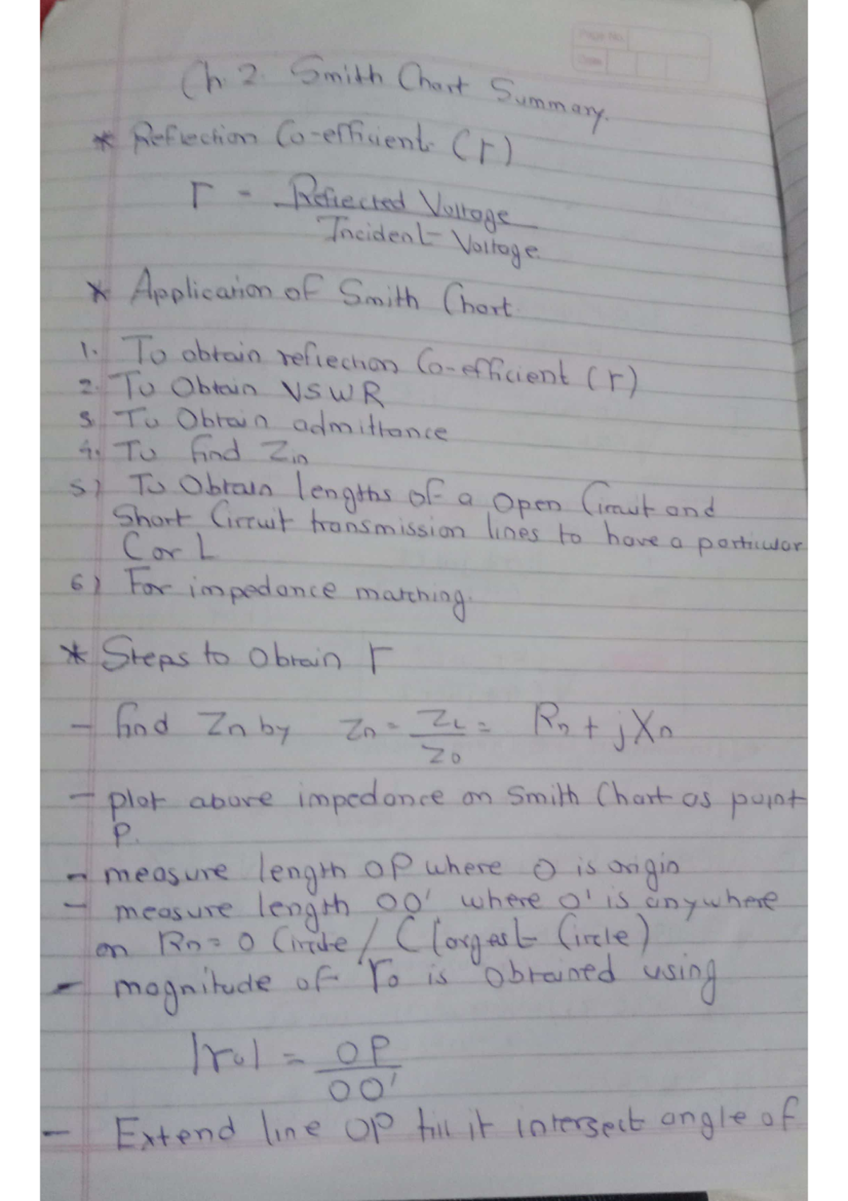 Steps to solve Smith chart sums - Electronics and telecommunication - Studocu