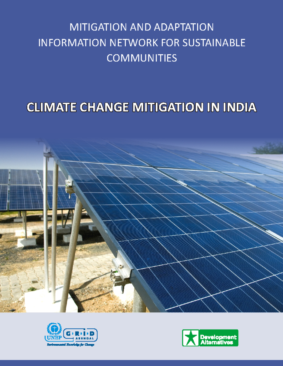 Climate chnage mitigation - MITIGATION AND ADAPTATION INFORMATION ...