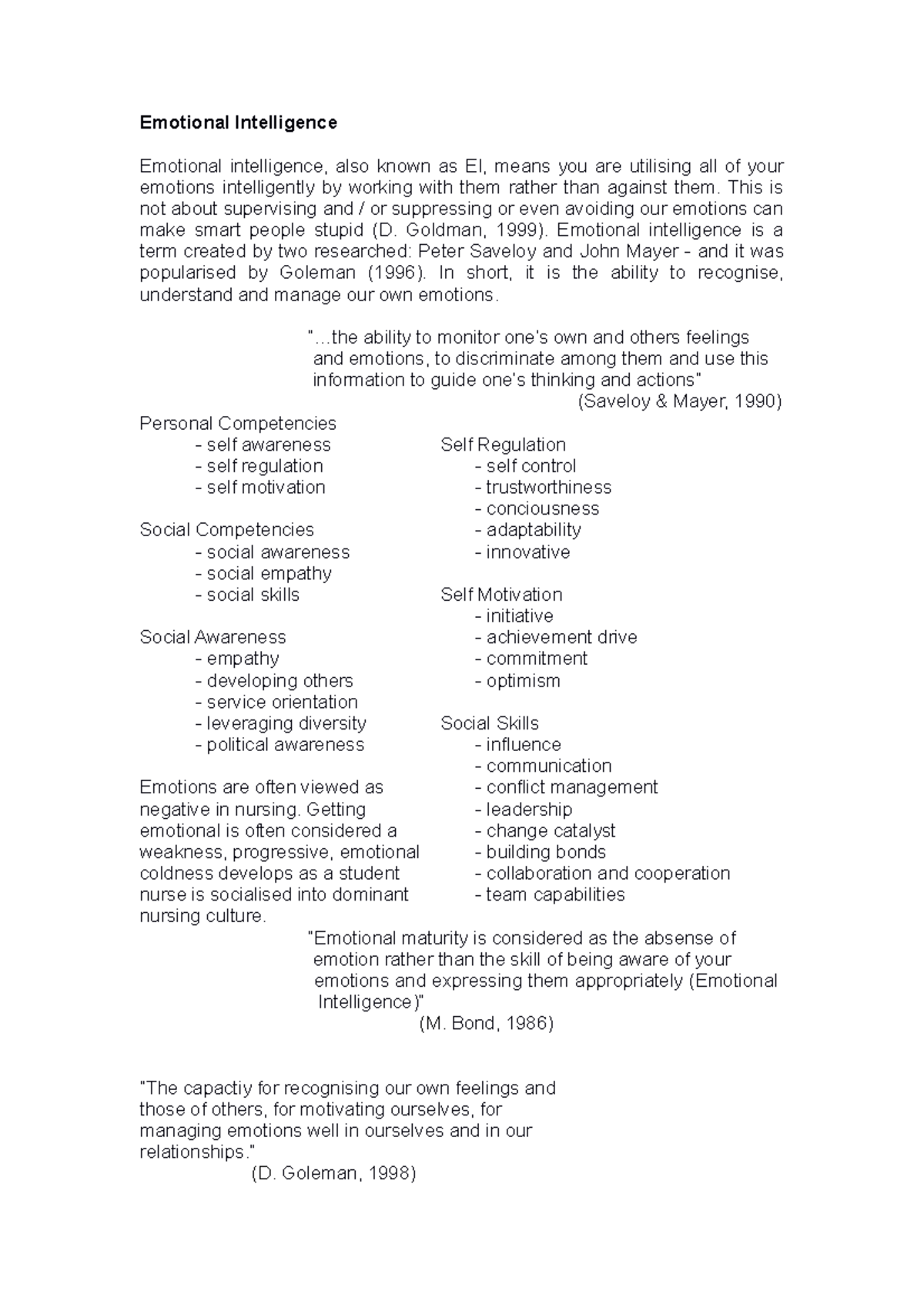 Emotional Intelligence - Emotional Intelligence Emotional intelligence ...