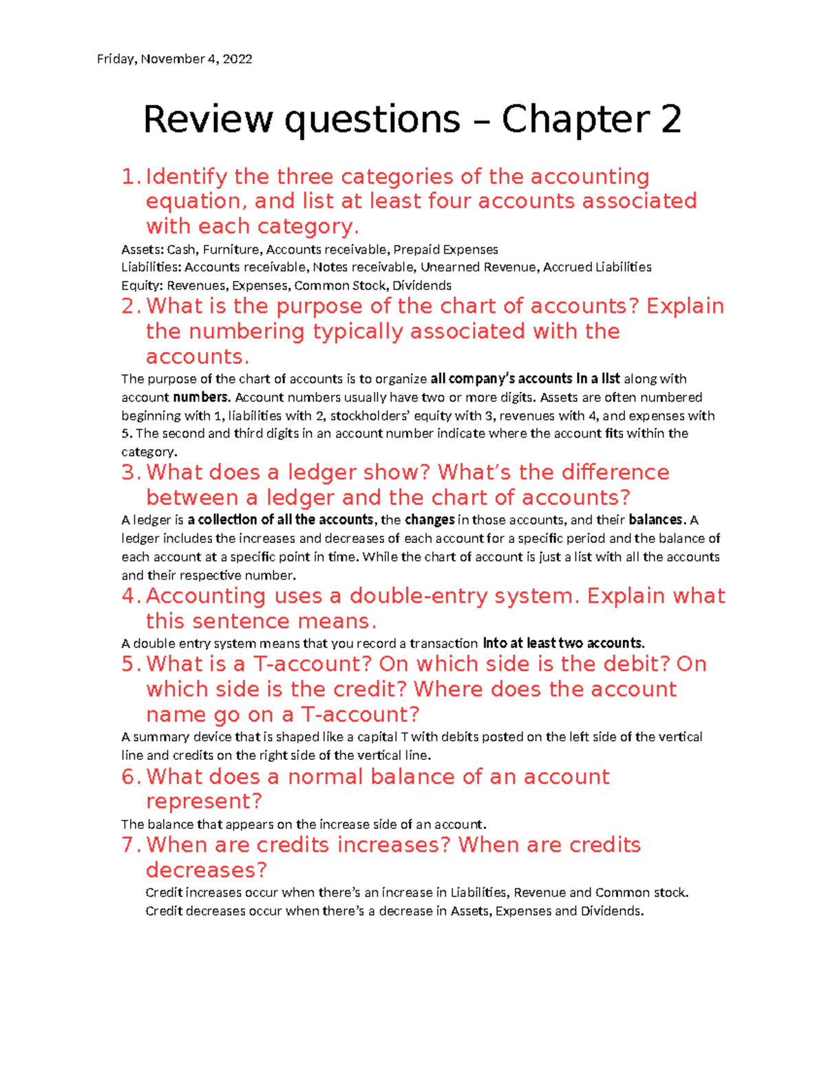Review questions Chapter 2 - Friday, November 4, 2022 Review questions ...