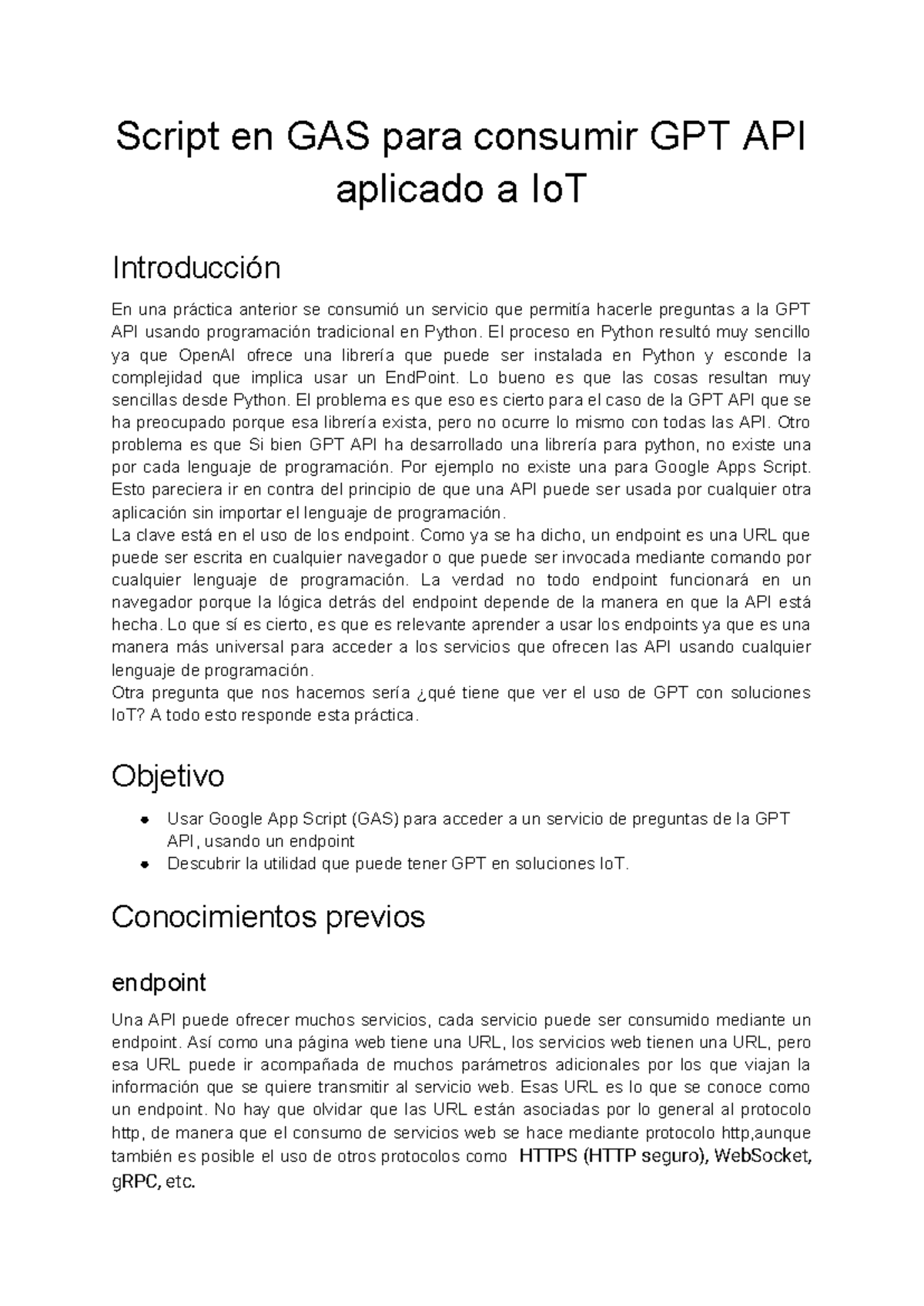 2194137 Script en GAS para consumir GPT API aplicado a Io T - Script en GAS para consumir GPT ...