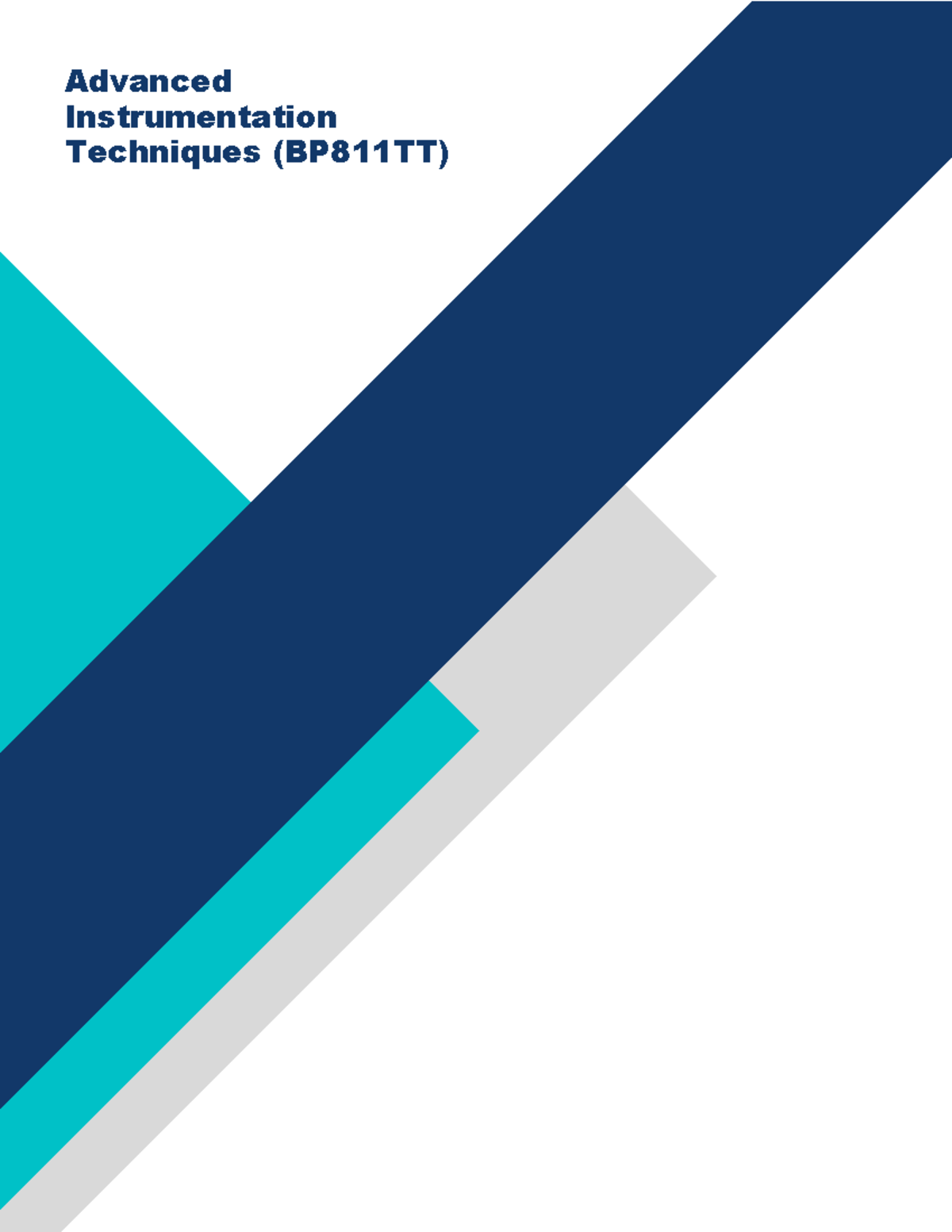 AIT FULL - B pharm - Advanced Instrumentation Techniques (BP811TT) 1 ...