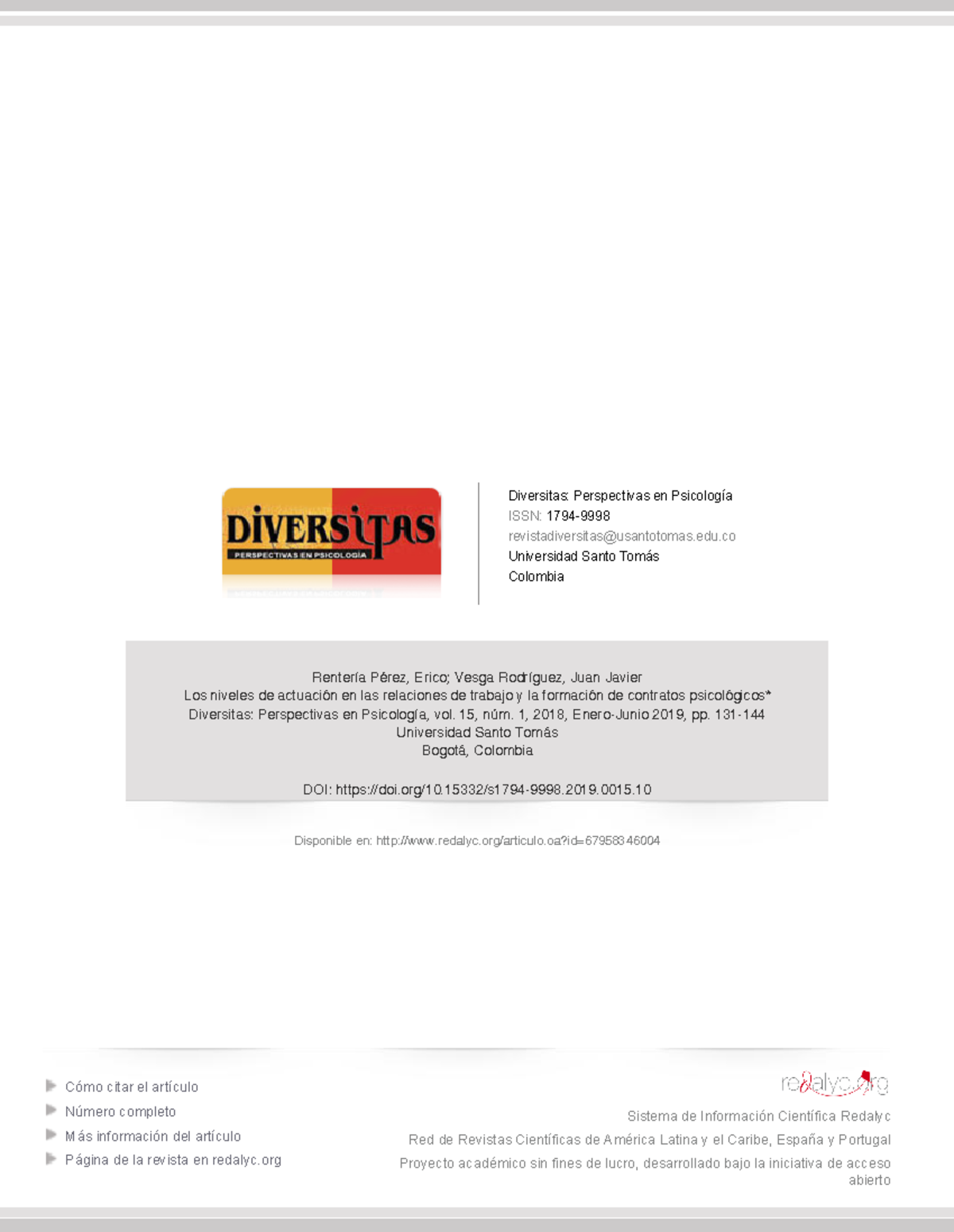 1794 99 98 dpp 15 01 131 144 - Cómo citar el artículo Número completo Más información del ...