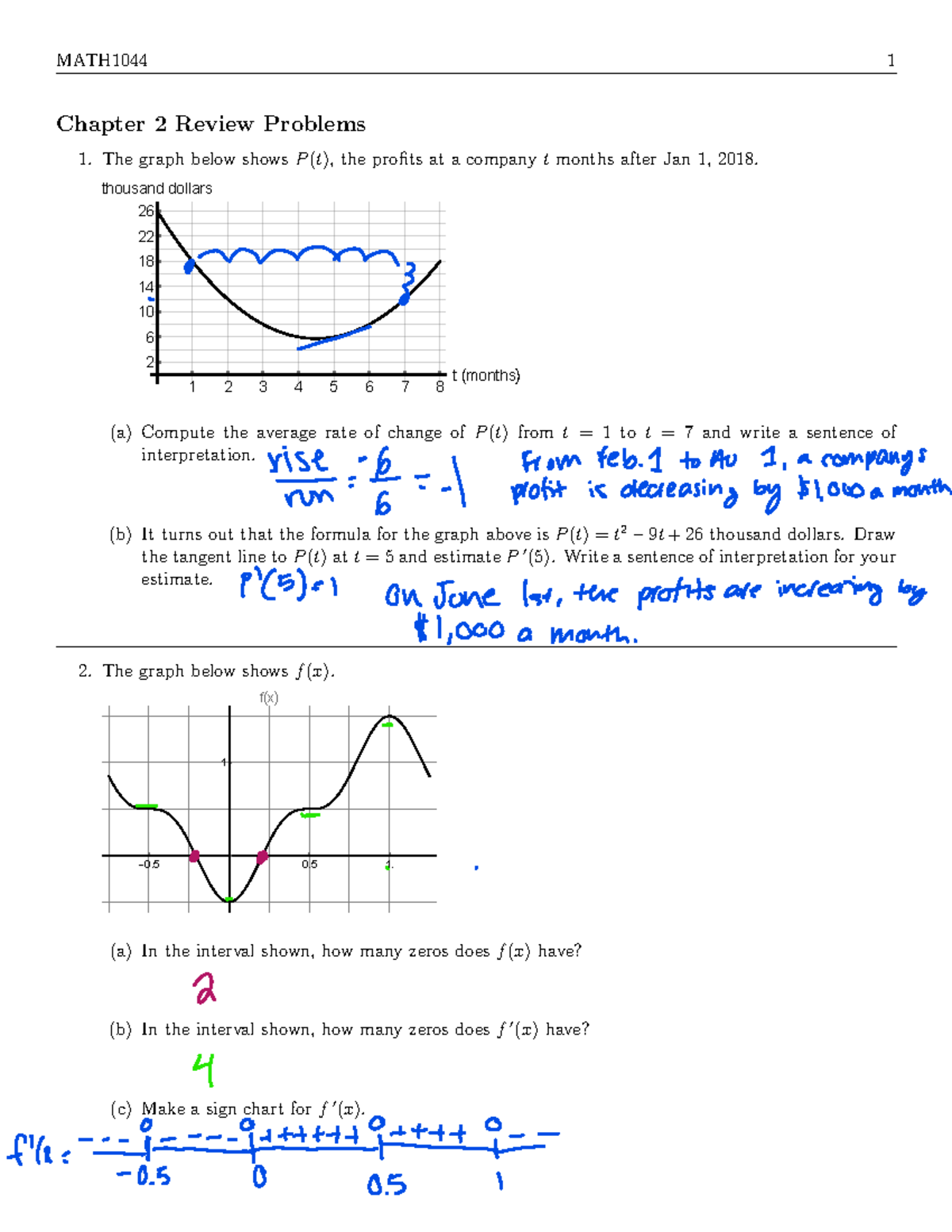 Ch2Review Edited - Practice problem with answers. - Chapter 2 Review ...