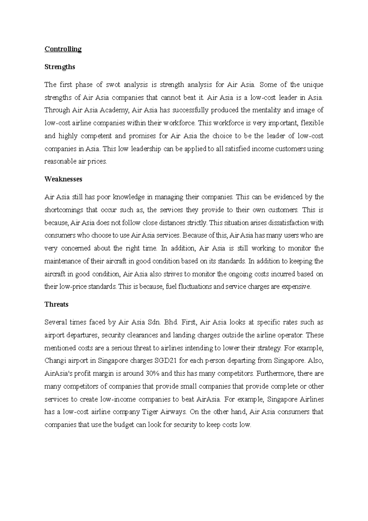 Polc - assessment course - Controlling Strengths The first phase of ...