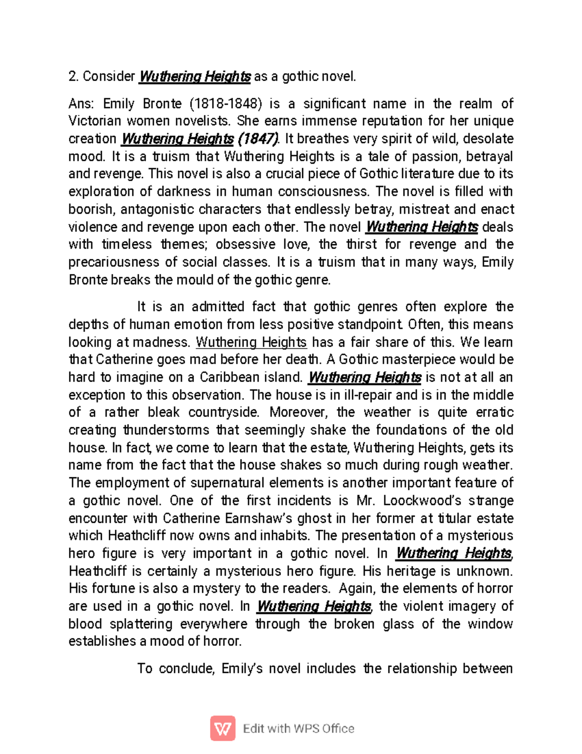 Wuthering Heights-Questions{#2}-CC11 - Consider Wuthering Heights as a ...