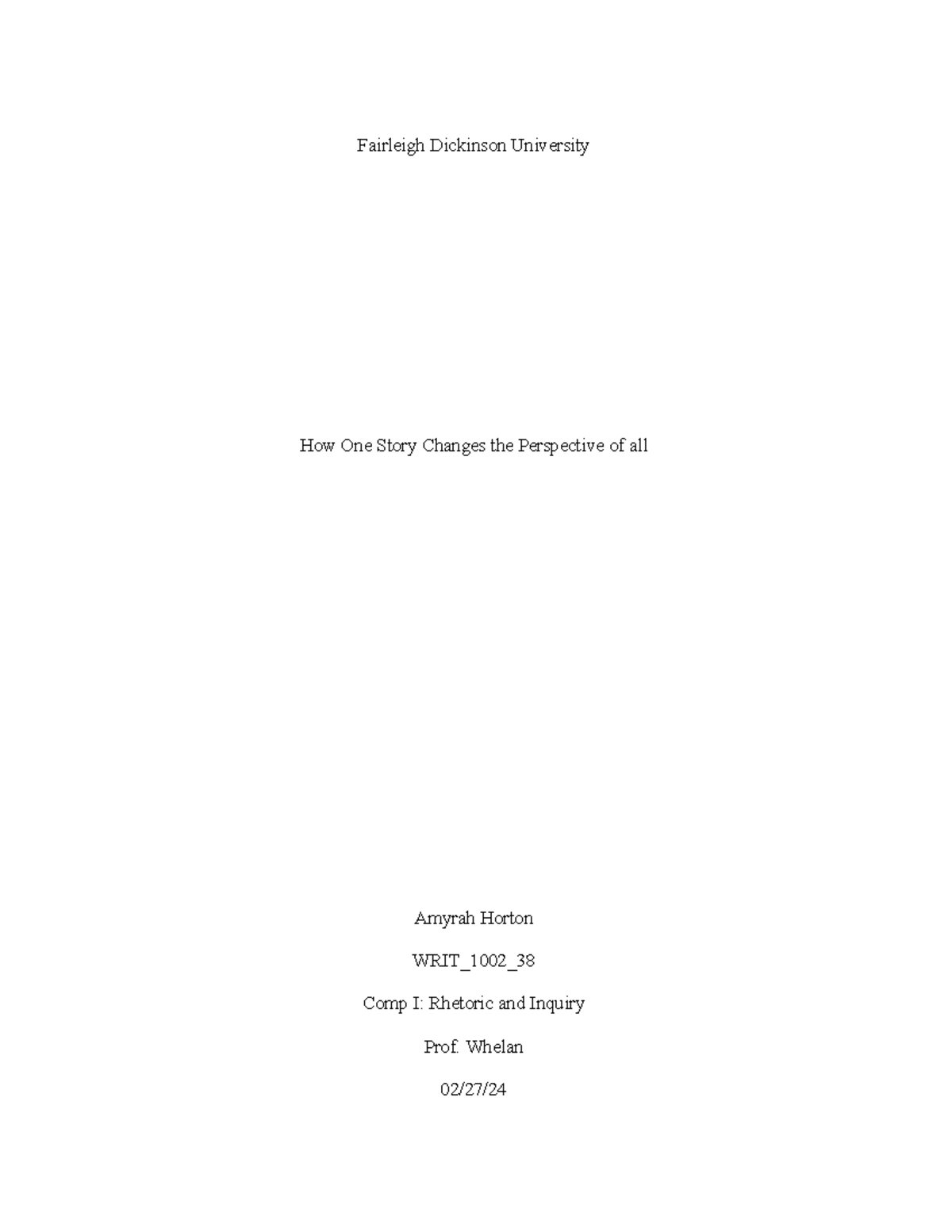 Amyrah final drph - While the works we have read/discussed thus far in ...