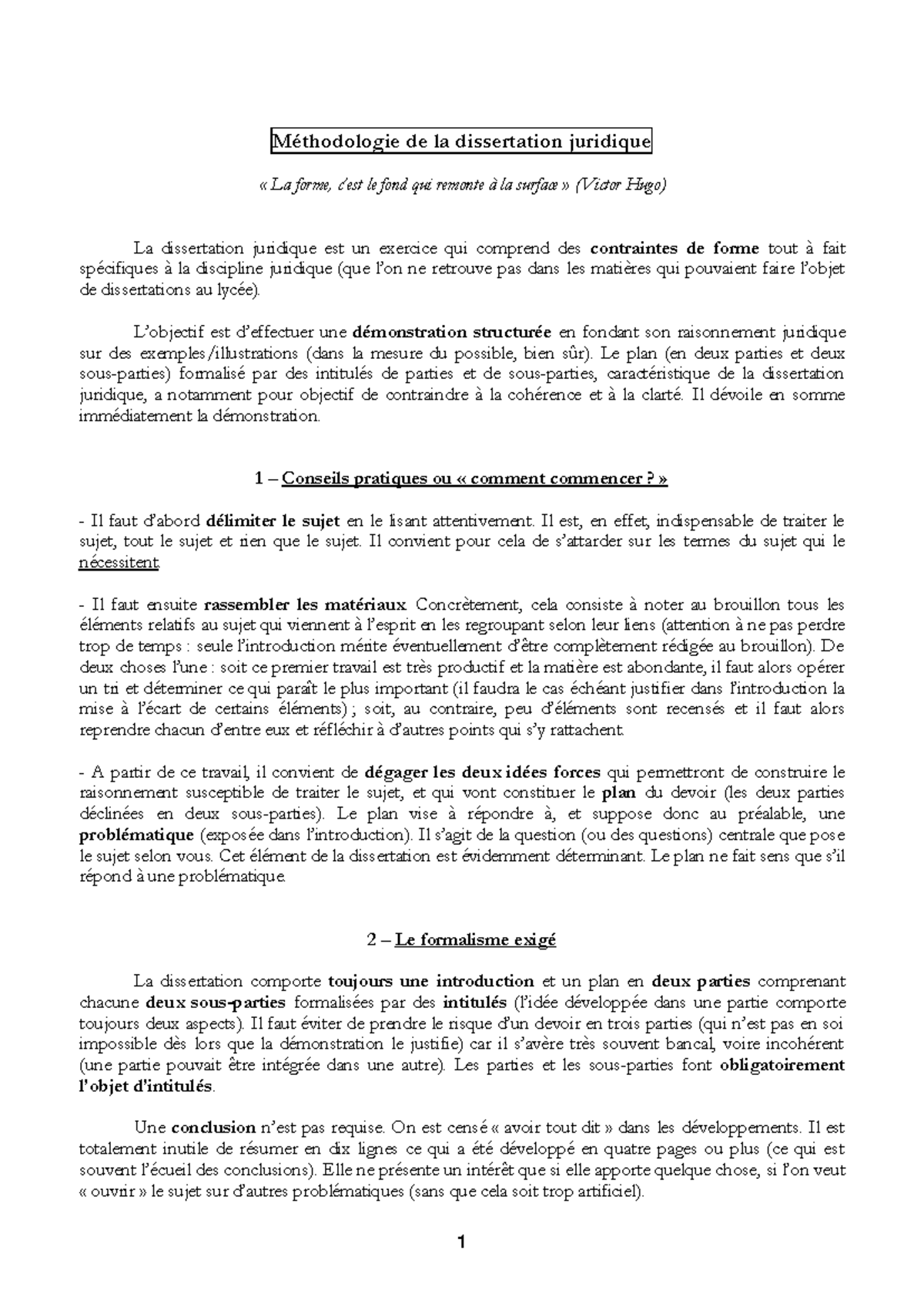 Méthodologie de la dissertation - LD2 - Méthodologie de la dissertation ...