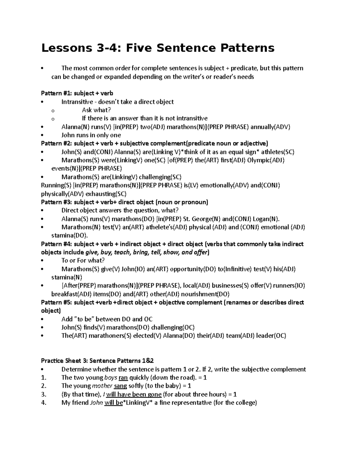 Lessons 3 4 Five Sentence Patterns Lessons 3 4 Five Sentence lessons-3-4-five-sentence-patterns-lessons-3-4-five-sentence