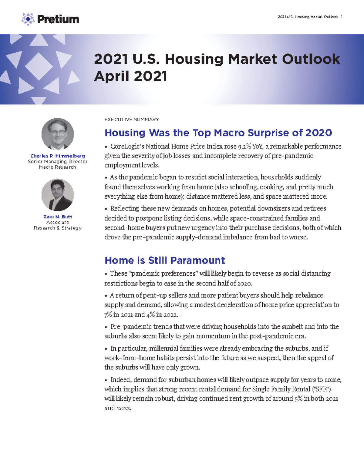 Pretium Housing Outlook Apr 2021 - 2021 U. Housing Market Outlook April ...