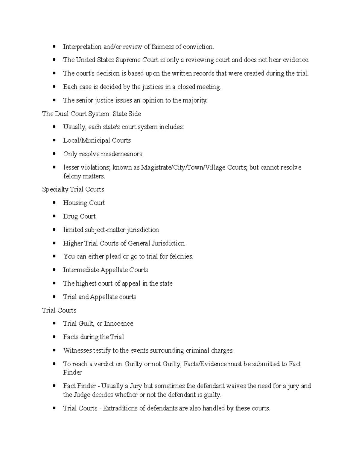 Criminal Justice Notes JURY Trial Police Process AND DUE Process Notes ...