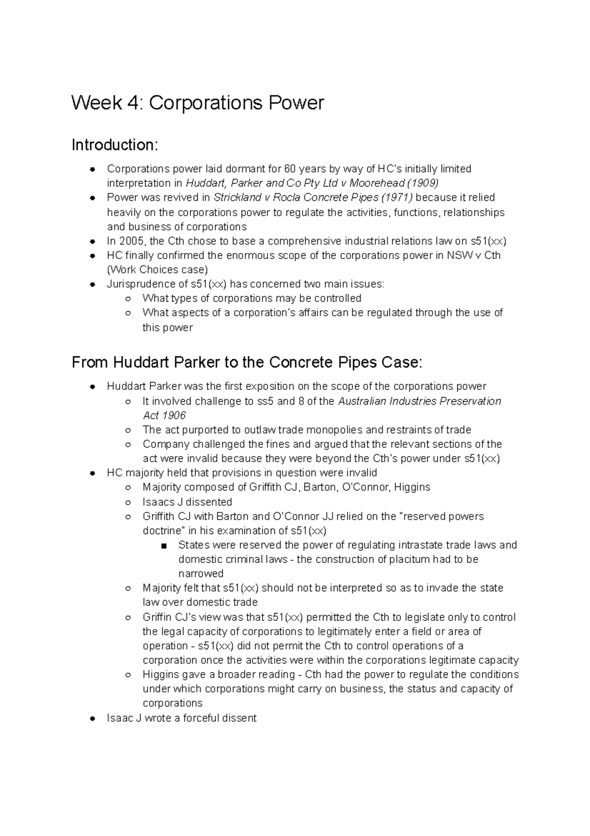 Week 4 Consitutional Summary Of Lecture Notes Readings And Seminar Work Week 4