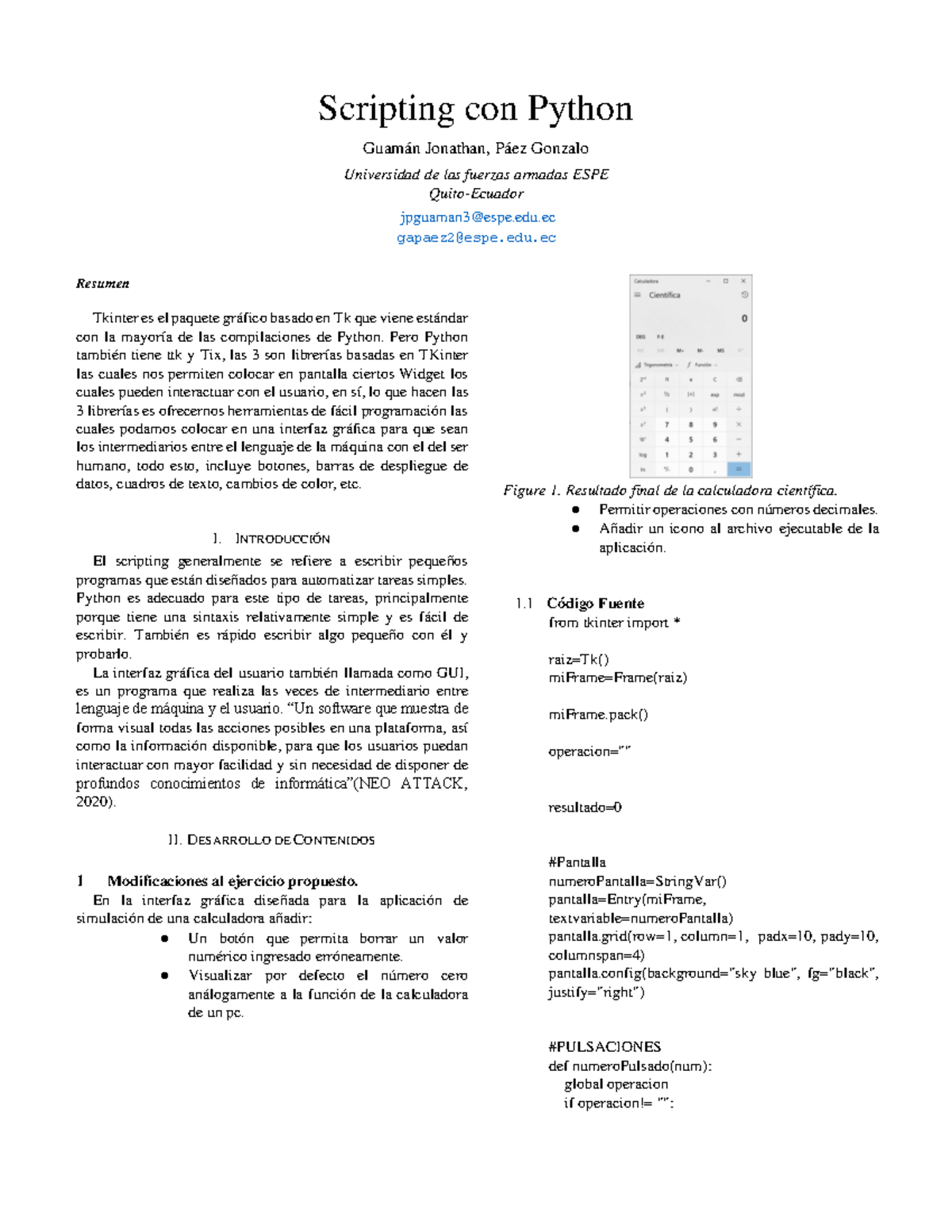 Python interfaz - Scripting con Python Guamán Jonathan, Páez Gonzalo ...
