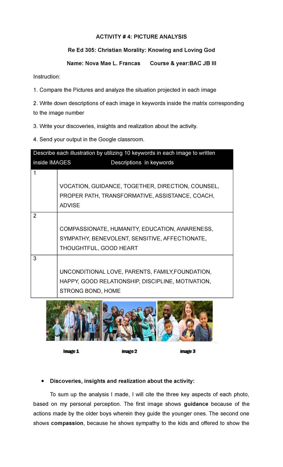 Activity# 4 Picture Analysis- Francas,N - Bachelor of Arts in ...