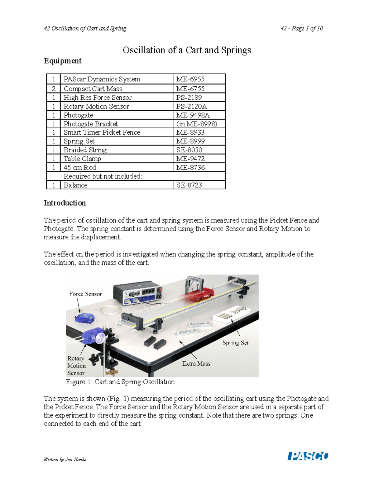 42 Oscillation of Cart and Spring - Oscillation of a Cart and Springs ...