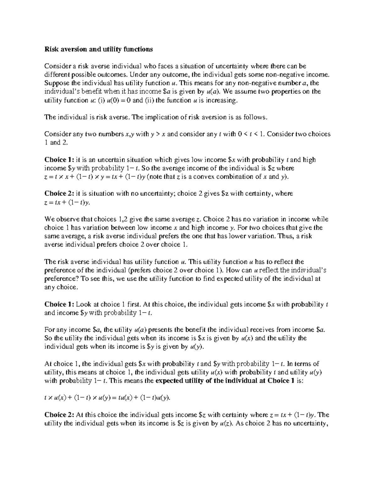 qms 703 Expected utility - ECN 700 - Toronto Met - Studocu