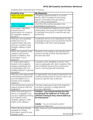 Disability ID Wkst SP19 - SPCE 200 Disability Identification Worksheet ...